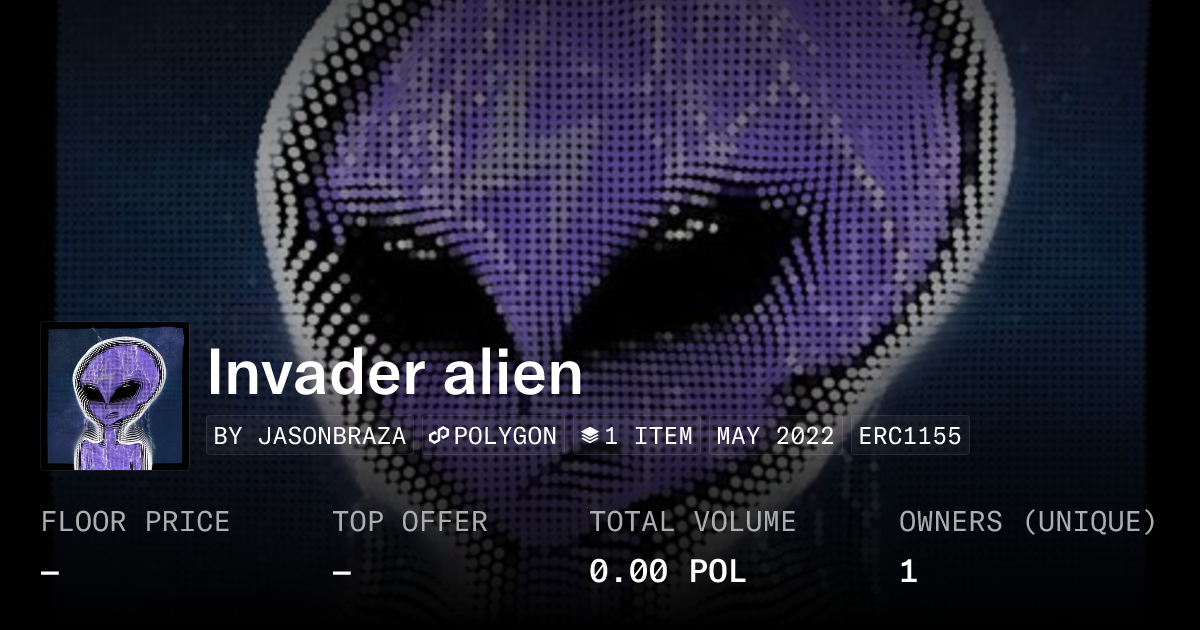 Invader alien - Collection | OpenSea