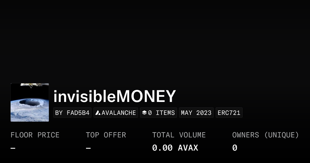 invisibleMONEY - Collection | OpenSea