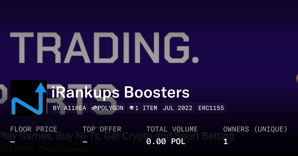 iRankups Boosters - Collection | OpenSea