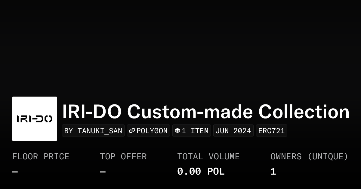 IRI-DO Custom-made Collection - Collection | OpenSea