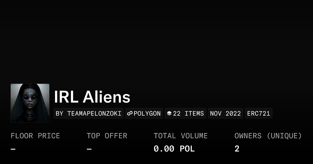 IRL Aliens - Collection | OpenSea