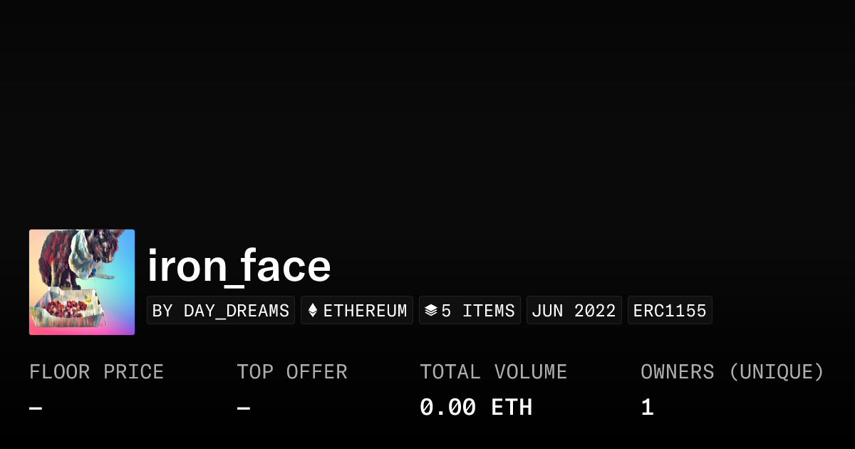 iron_face - Collection | OpenSea