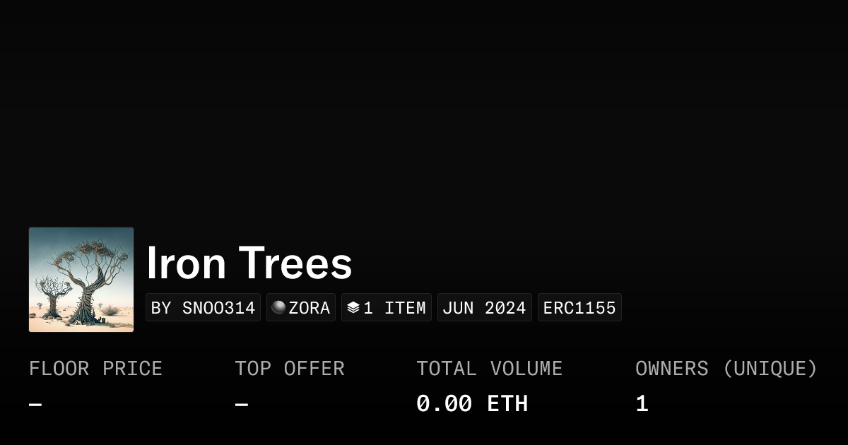 Iron Trees - Collection | OpenSea