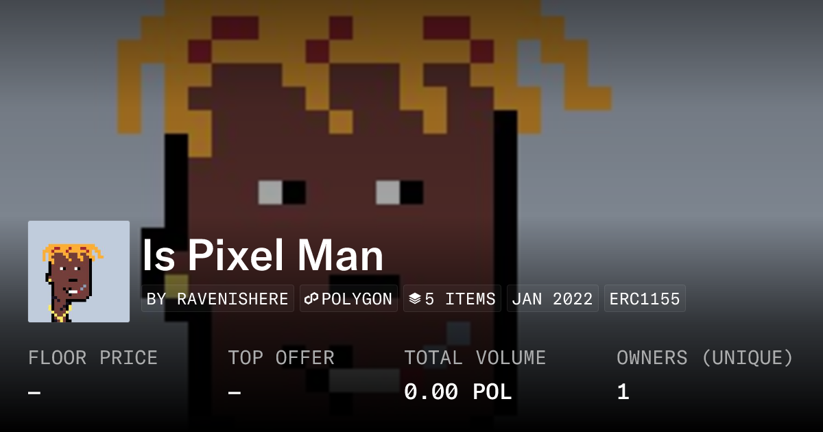 Is Pixel Man - Collection | OpenSea