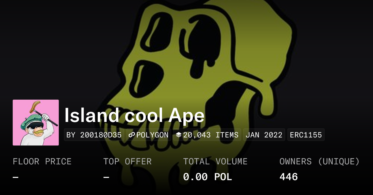 Island cool Ape - Collection | OpenSea
