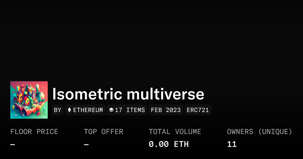 Isometric multiverse - Collection | OpenSea