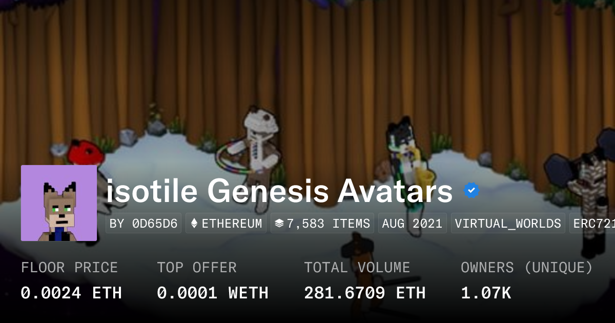 isotile Genesis Avatars - Collection | OpenSea