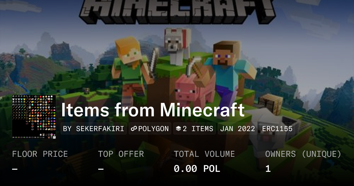 Items from Minecraft - Collection | OpenSea