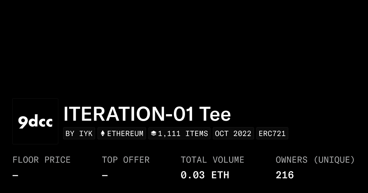 ITERATION-01 Tee - Collection | OpenSea
