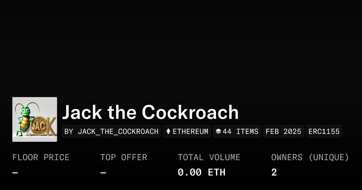 Jack the Cockroach - Collection | OpenSea