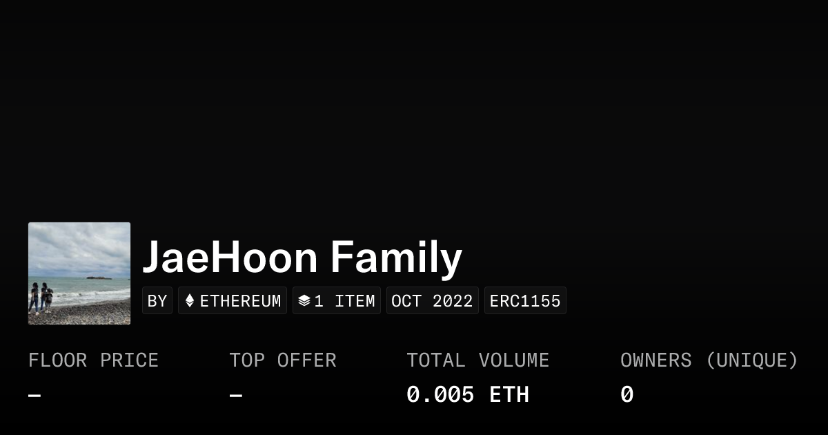 JaeHoon Family - Collection | OpenSea
