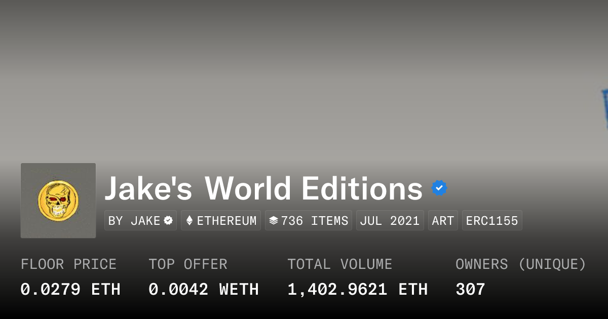 Jake's World Editions - Collection | OpenSea