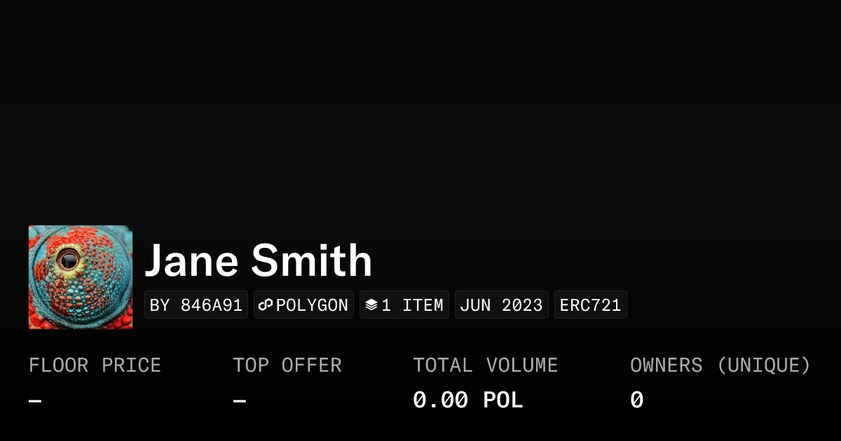 Jane Smith - Collection | OpenSea