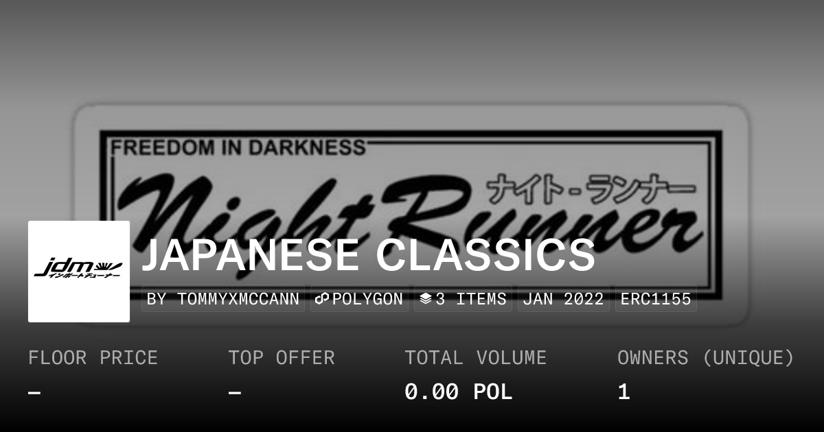 JAPANESE CLASSICS - Collection | OpenSea