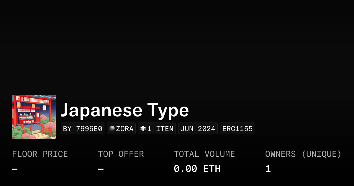 Japanese Type - Collection | OpenSea