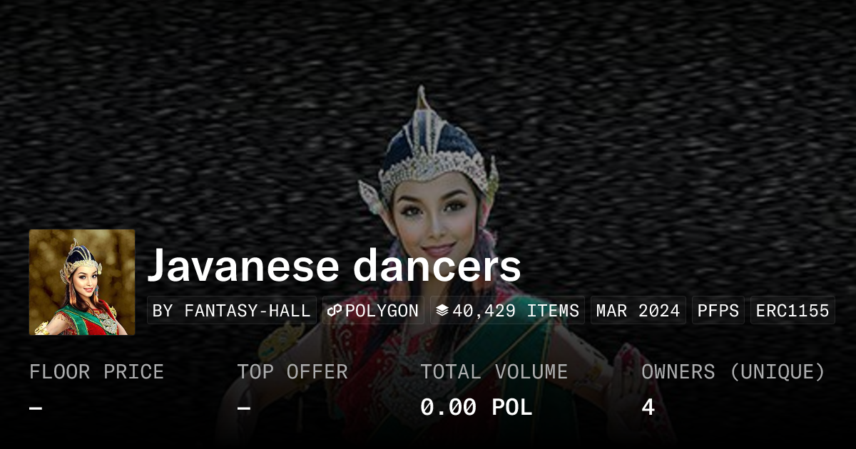 Javanese dancers - Collection | OpenSea