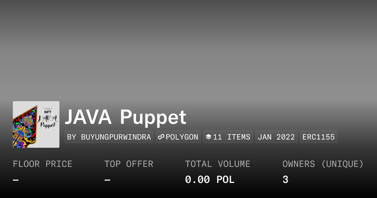 JAVA Puppet - Collection | OpenSea