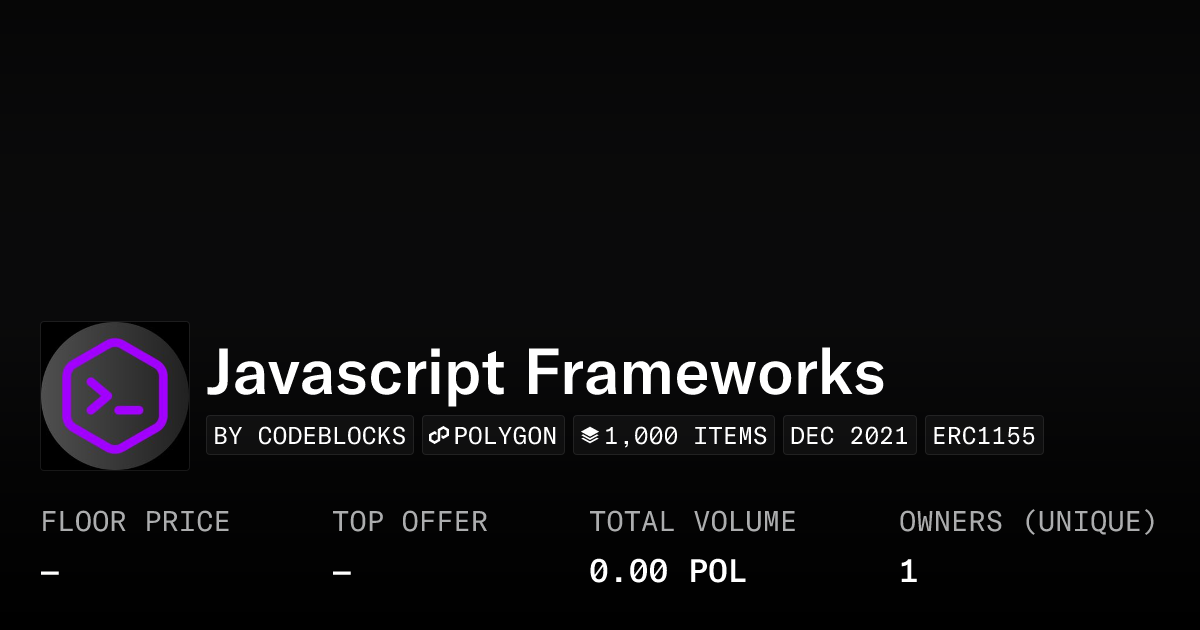 Javascript Frameworks - Collection | OpenSea