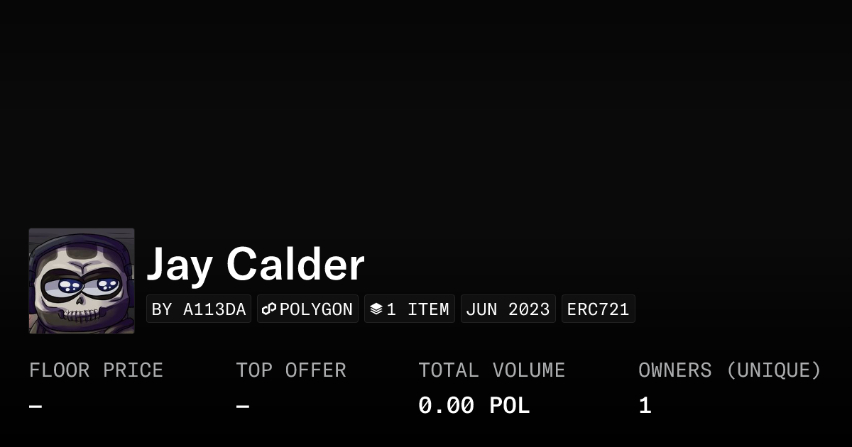 Jay Calder - Collection | OpenSea