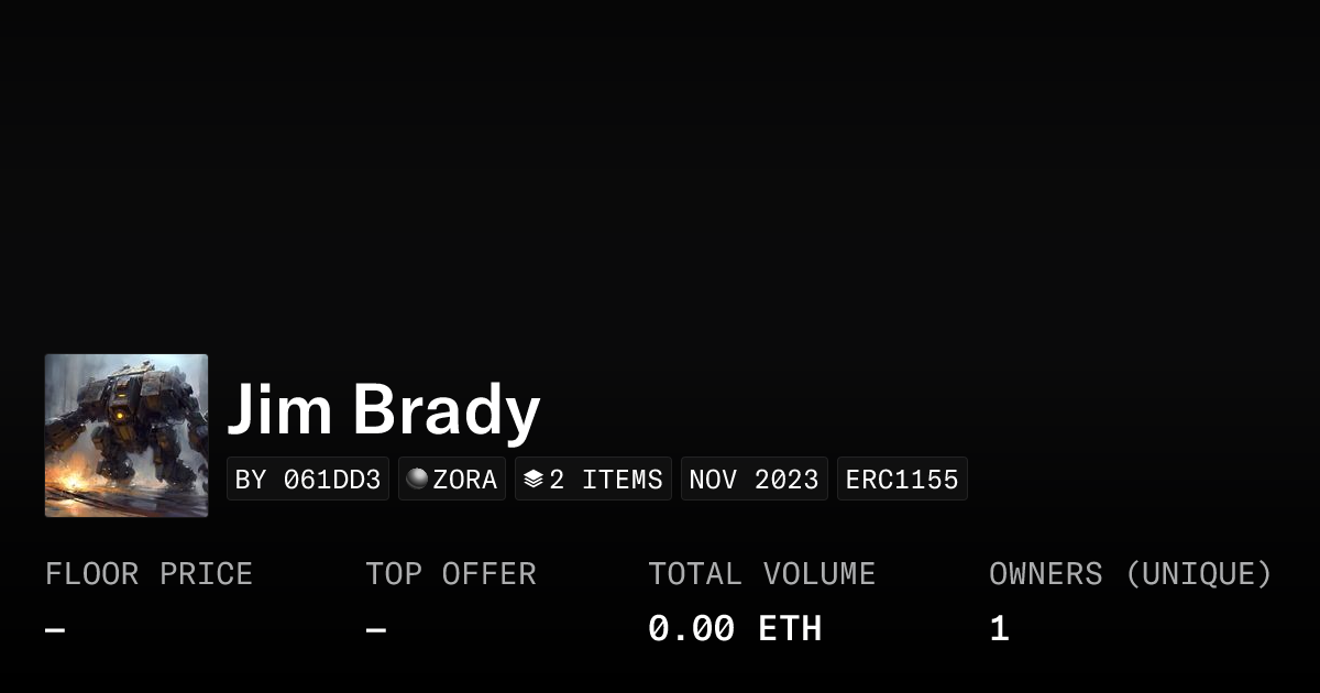 Jim Brady - Collection | OpenSea