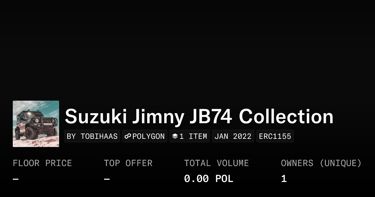Suzuki Jimny JB74 Collection - Collection | OpenSea