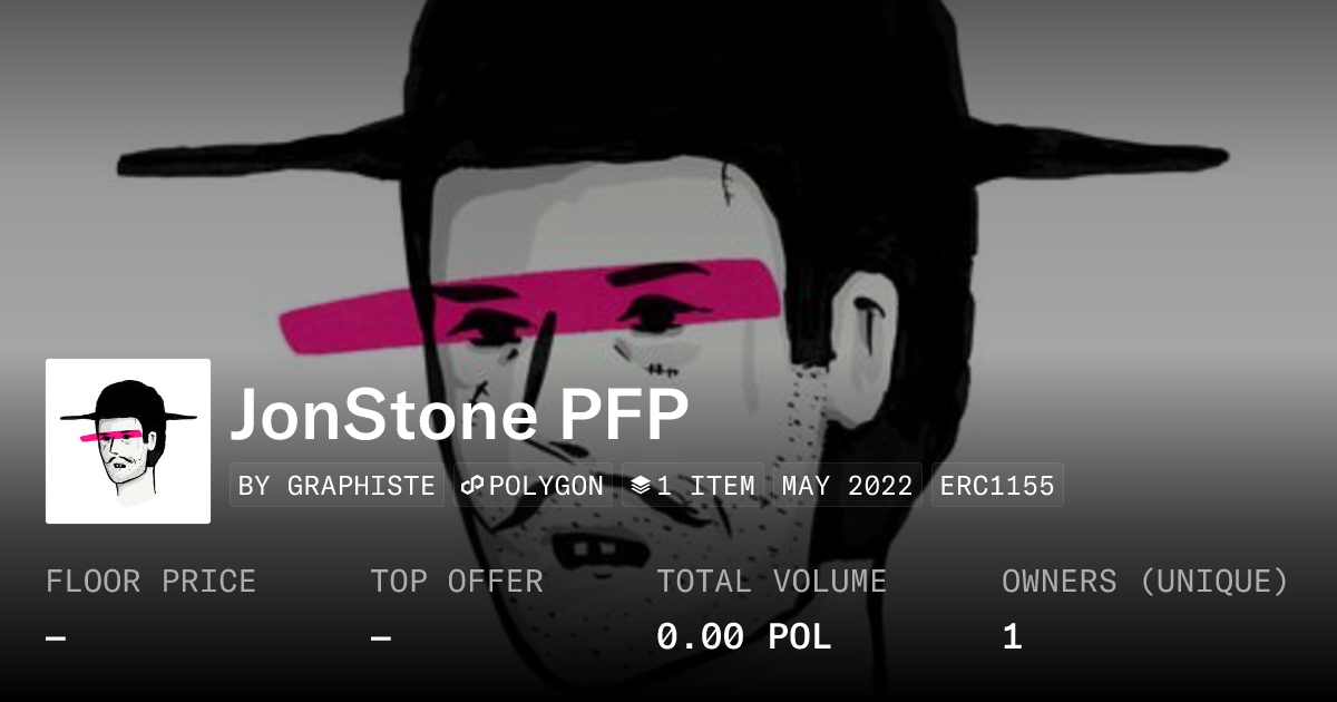 JonStone PFP - Collection | OpenSea