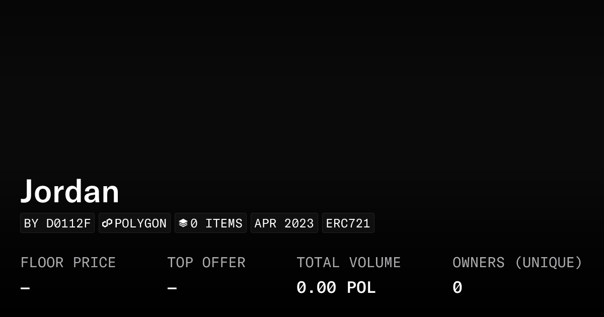 Jordan - Collection | OpenSea