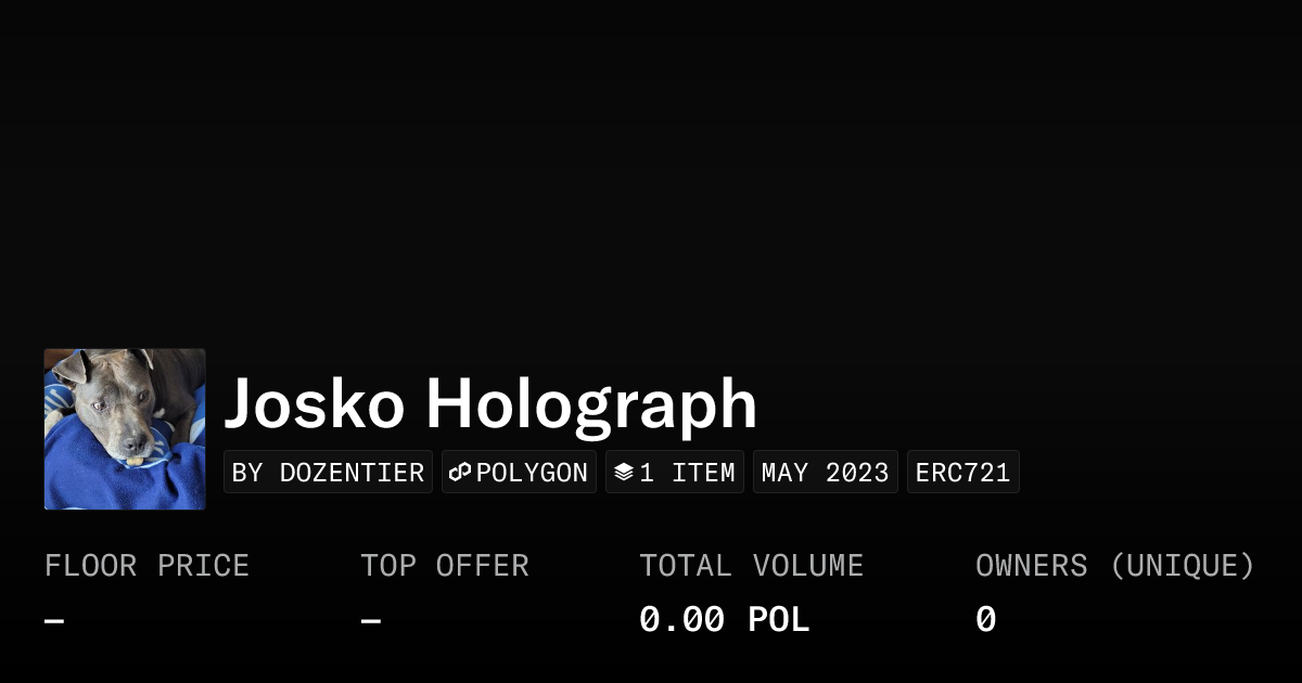 Josko Holograph - Collection | OpenSea