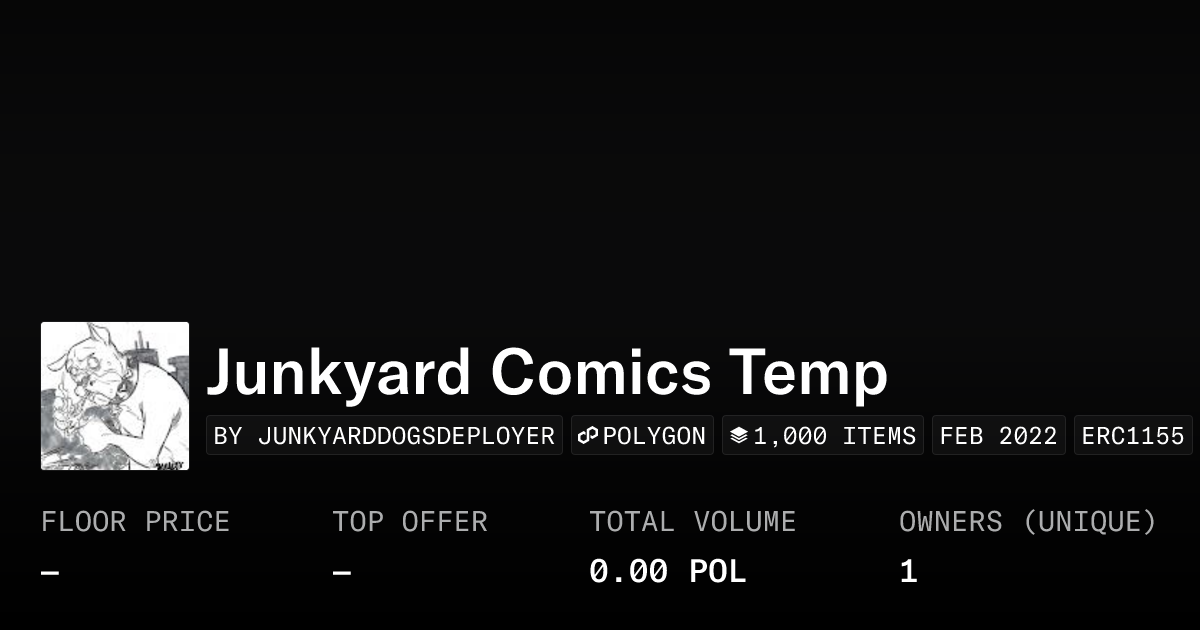 Junkyard Comics Temp - Collection | OpenSea