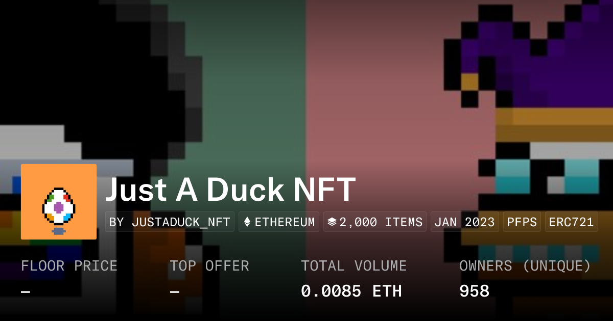 Just A Duck NFT - Collection | OpenSea