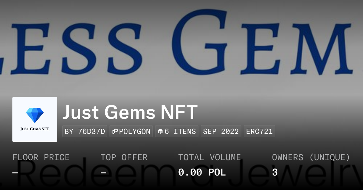 Just Gems NFT - Collection | OpenSea