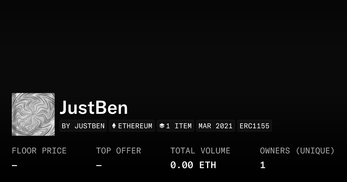 JustBen - Collection | OpenSea