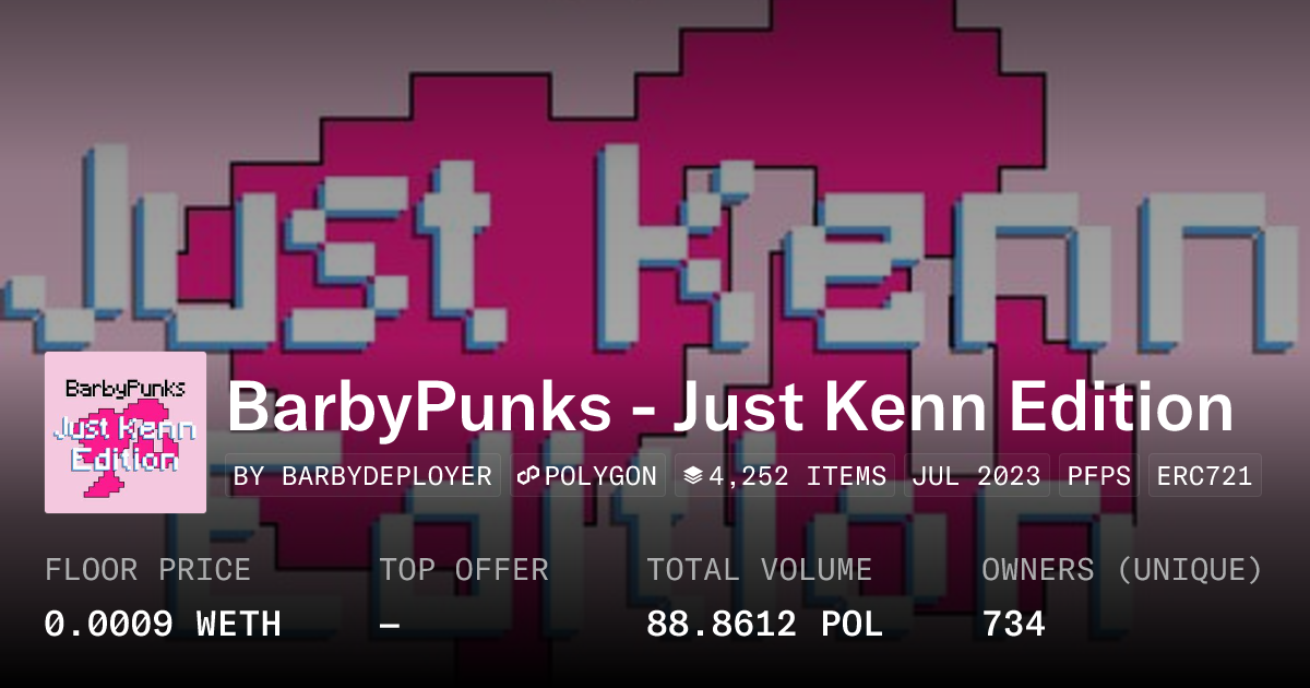 BarbyPunks - Just Kenn Edition - Collection | OpenSea