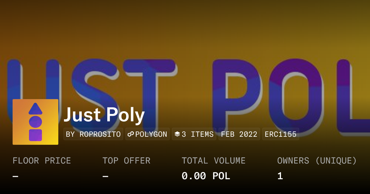 Just Poly - Collection | OpenSea