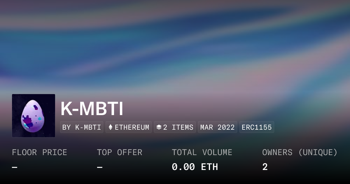 K-MBTI - Collection | OpenSea