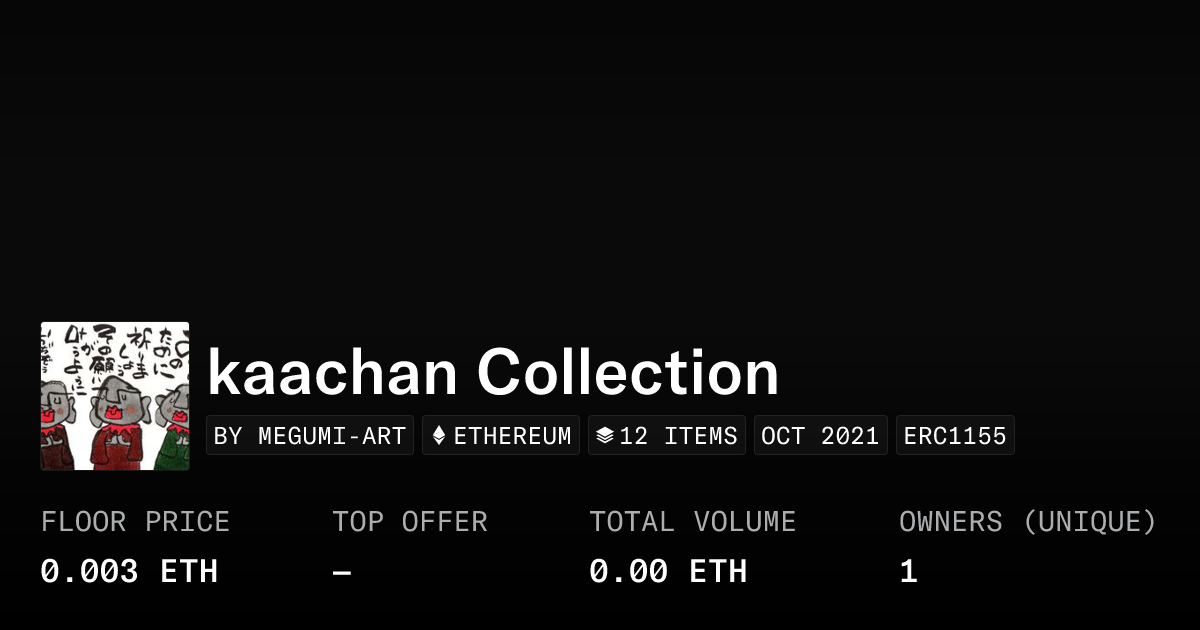 kaachan Collection - Collection | OpenSea