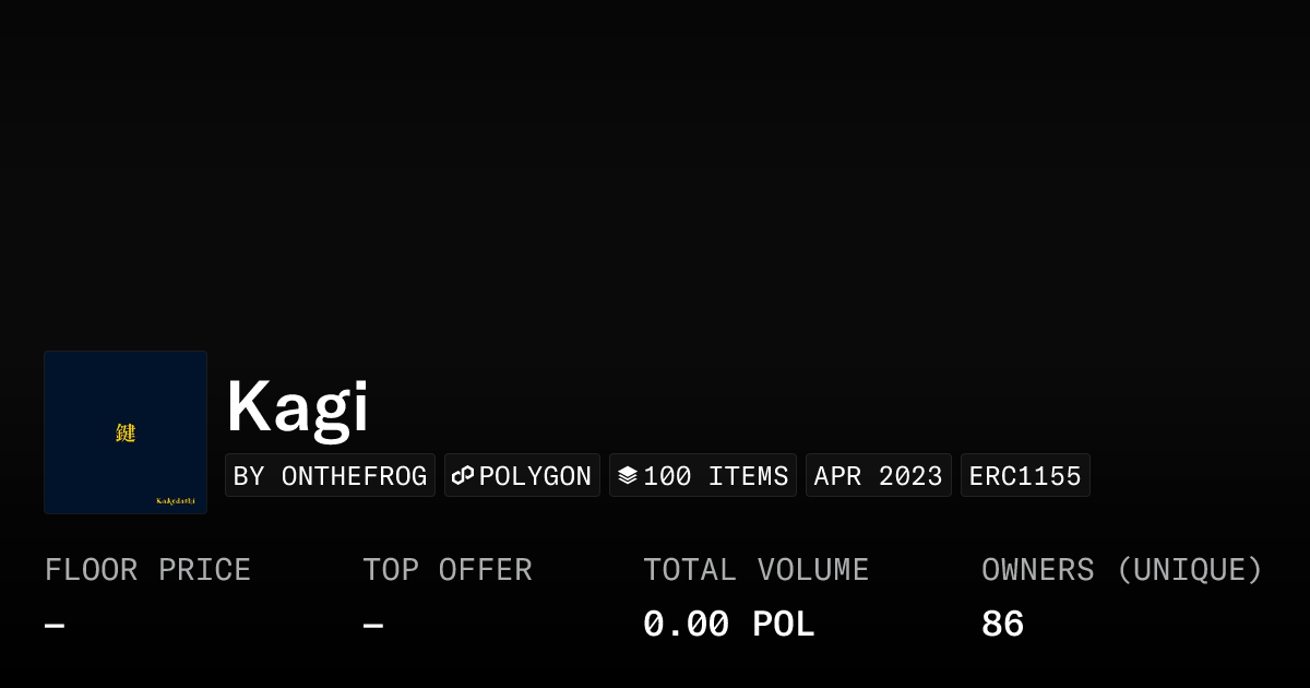 Kagi - Collection | OpenSea