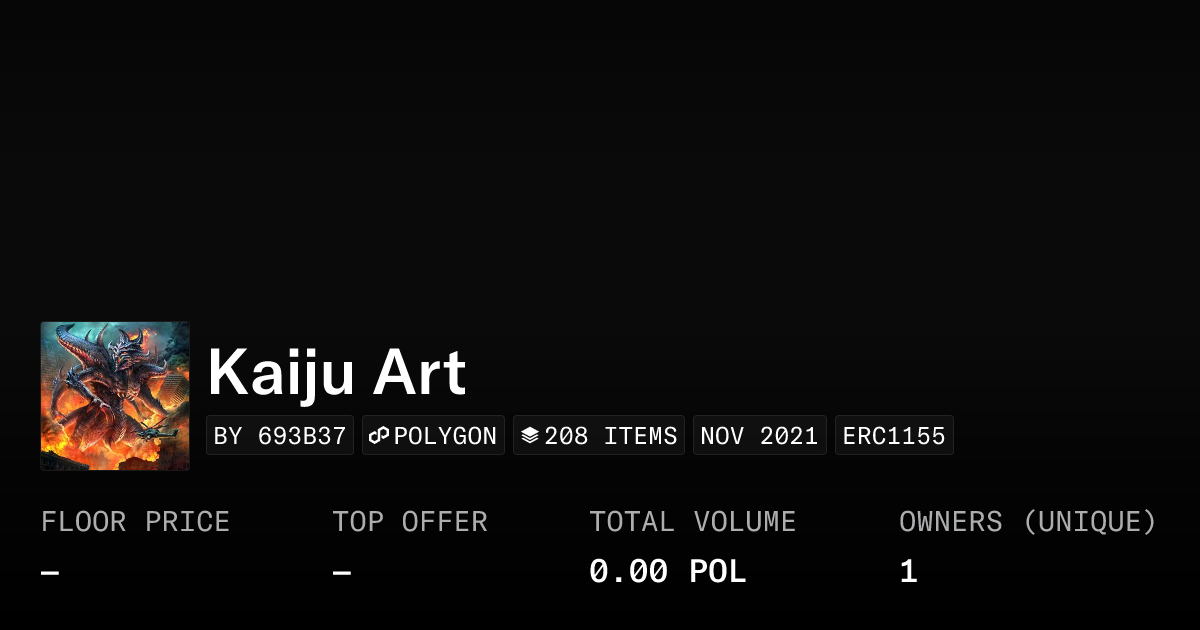 Kaiju Art - Collection | OpenSea