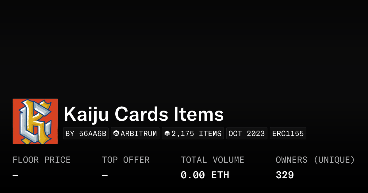 Kaiju Cards Items - Collection | OpenSea