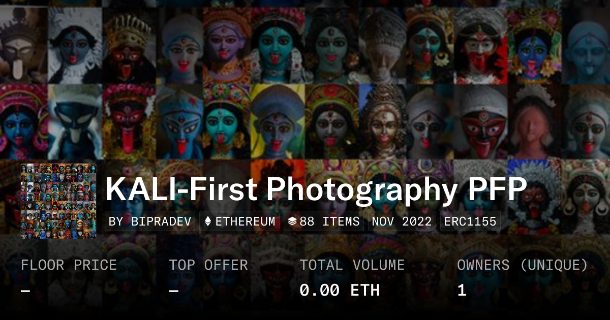 KALI-First Photography PFP - Collection | OpenSea