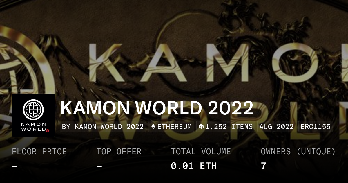 KAMON WORLD 2022 - Collection | OpenSea