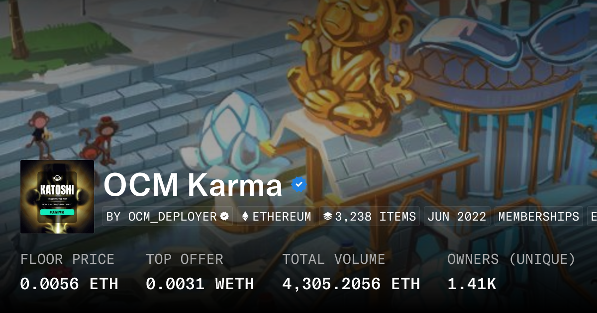 OCM Karma 0.0679 ETH - Collection | OpenSea