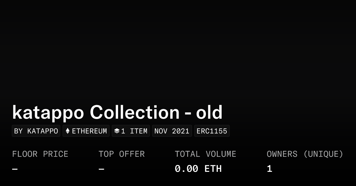 katappo Collection - old - Collection | OpenSea