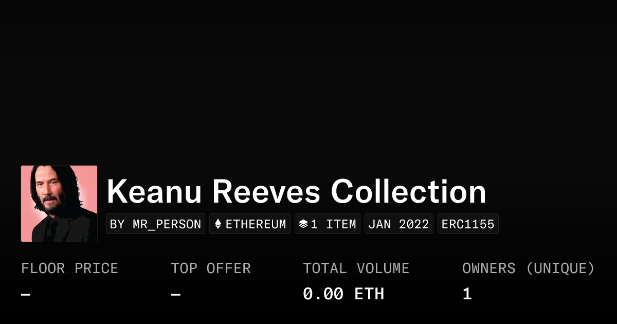Keanu Reeves Collection - Collection | OpenSea