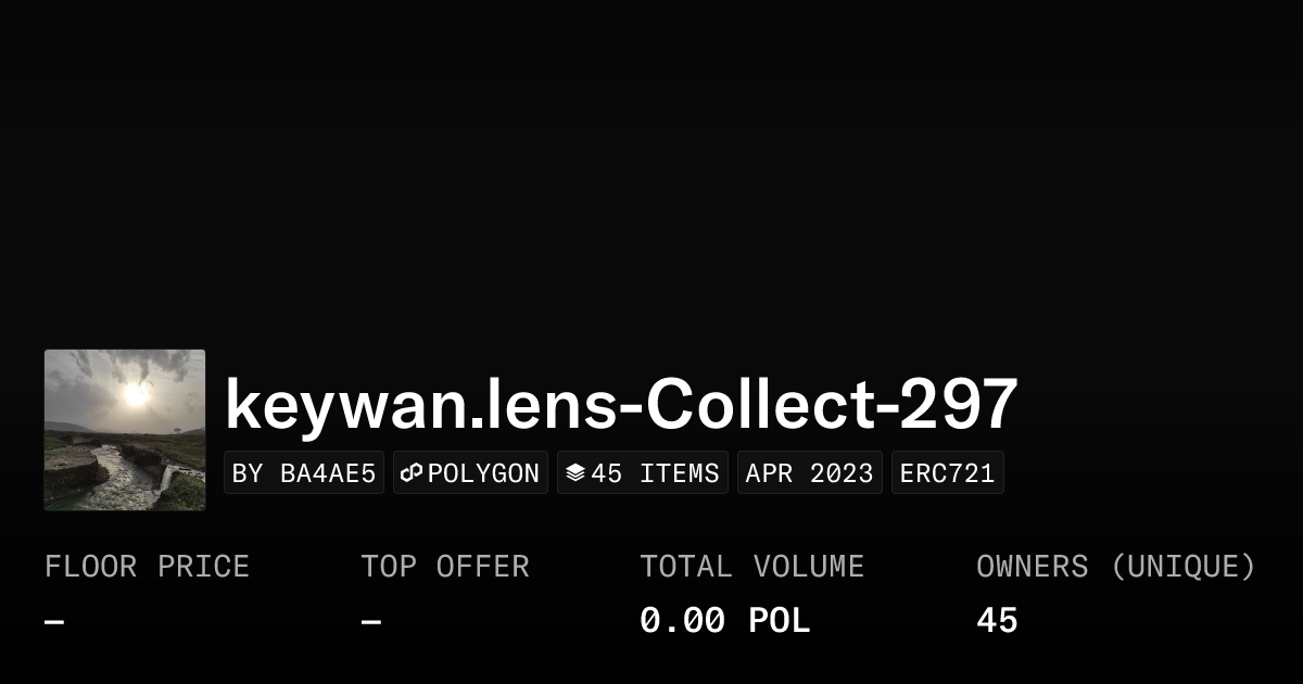 keywan.lens-Collect-297 - Collection | OpenSea