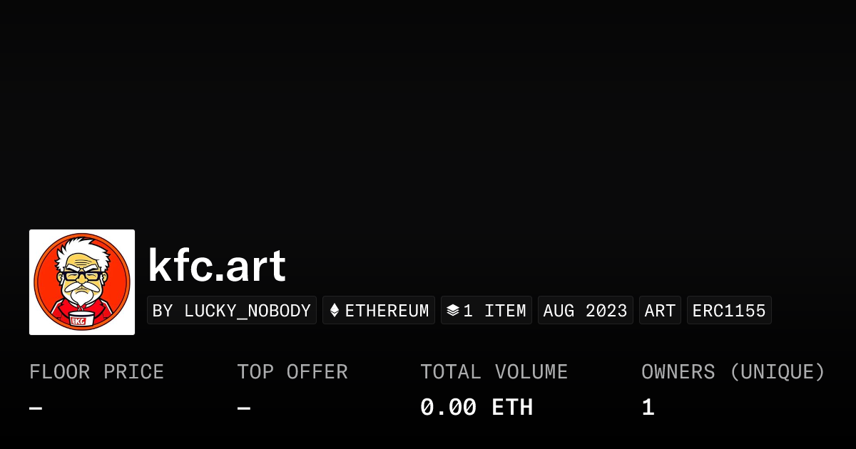 kfc.art - Collection | OpenSea