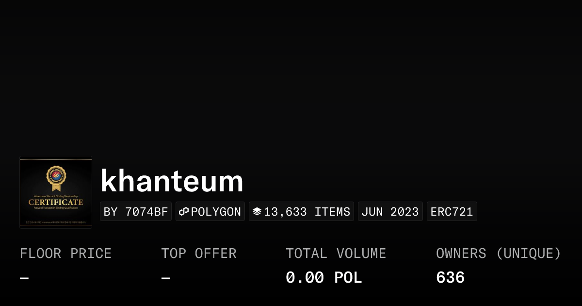 khanteum - Collection | OpenSea