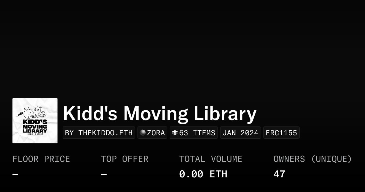 Kidd's Moving Library - Collection | OpenSea