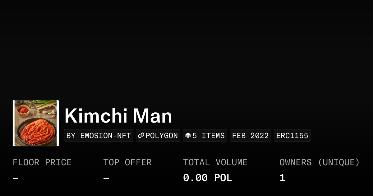 Kimchi Man - Collection | OpenSea