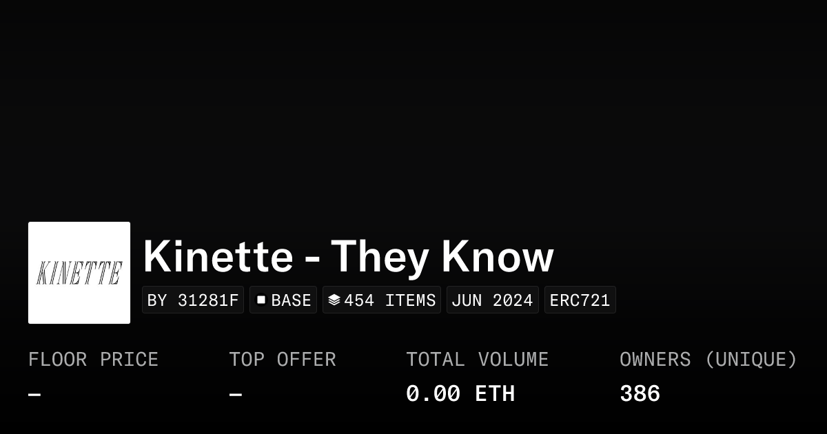Kinette - They Know - Collection | OpenSea